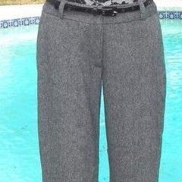 Cache | Pants & Jumpsuits | Cache Crop Wool Blend Pant Removable Belt ...